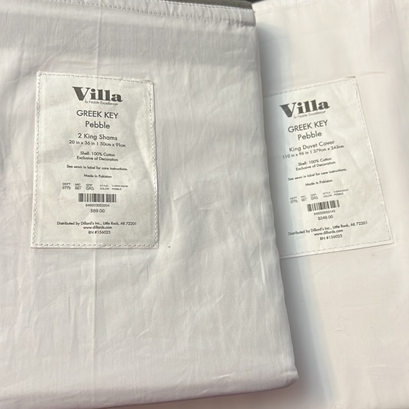 Bedding | Villa By Noble Excellence Greek Key Duvet Cover | Poshmark